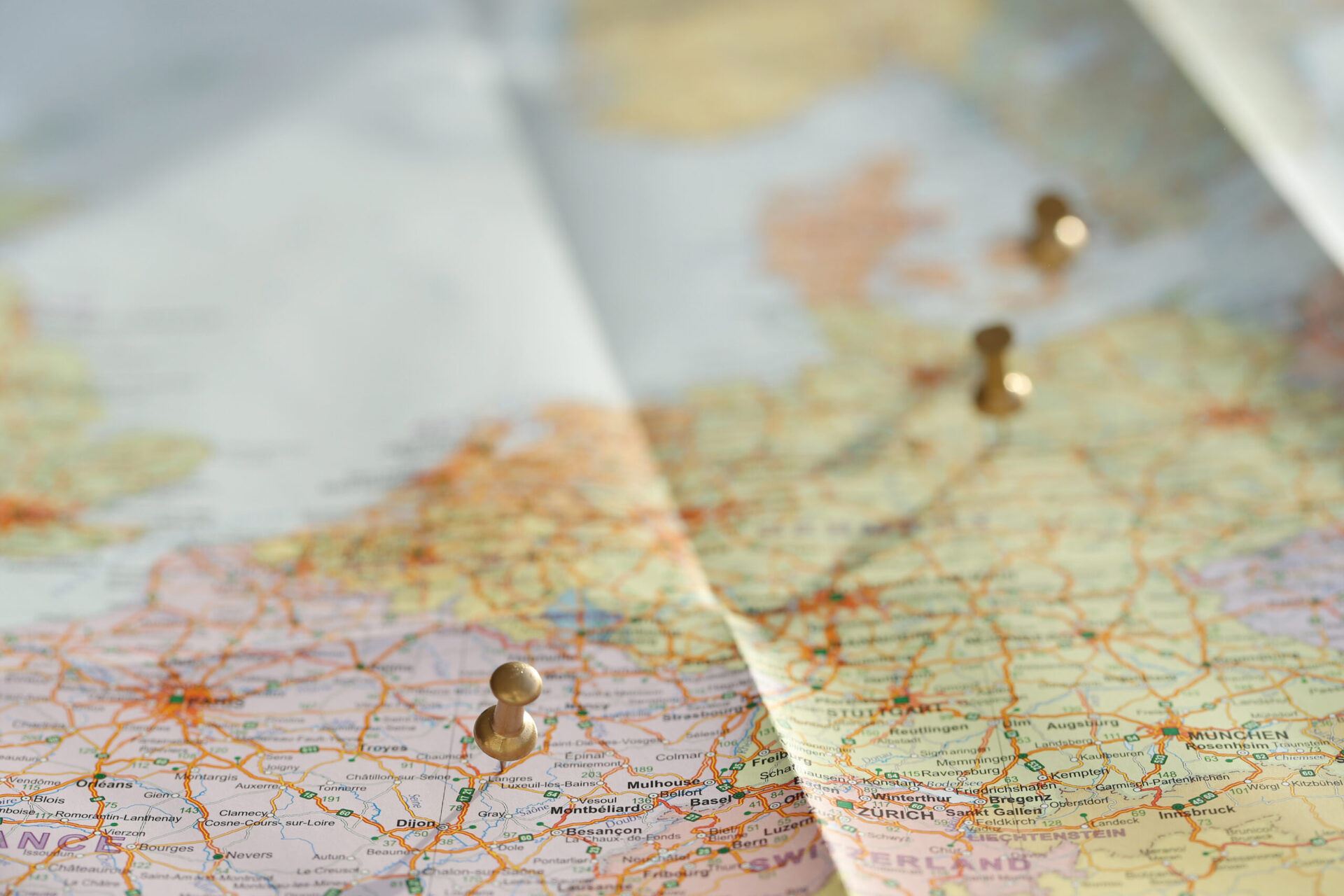 Destination map – Strasbourg Airport